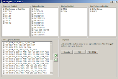 Fix SSL Vulnerability Part 3 of 3: Using IIS Crypto tool to disable weak ciphers and protocols ...
