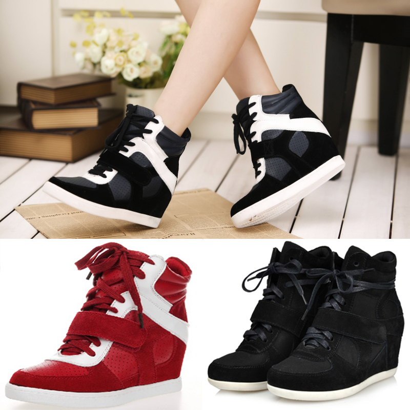 ...clouds of heaven...: Trend: Lace Up Wedge Hidden Heels Sneakers!