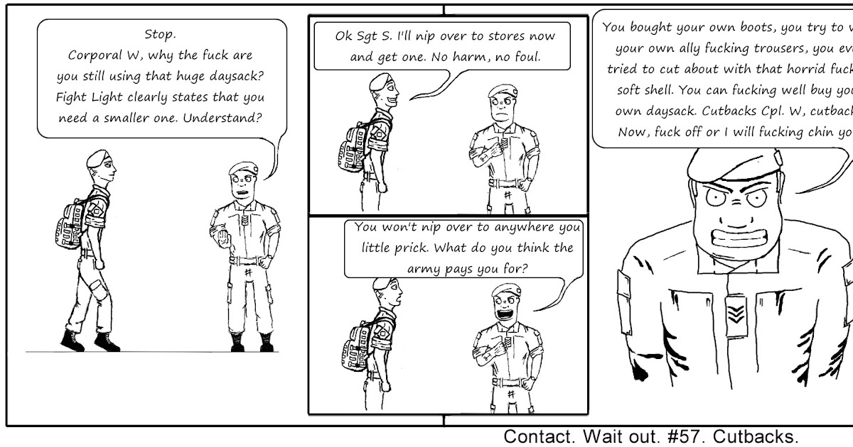 Contact. Wait out.: Contact. Wait out. #57. Cutbacks.