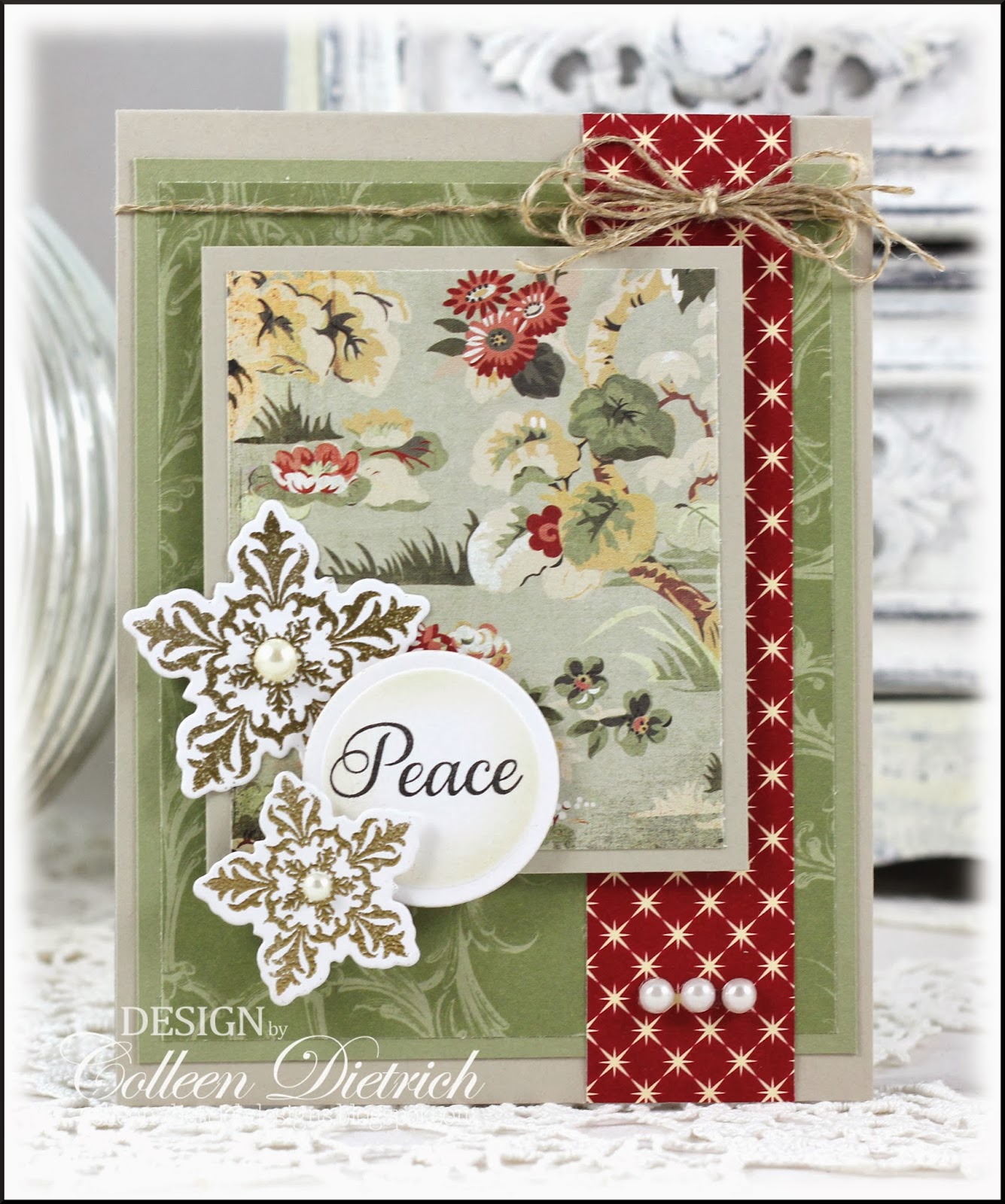 Golden Snowflake Peace | Colleen Dietrich Designs