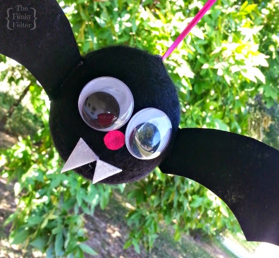 The Funky Felter: Felted Ball Halloween Bat for Kids