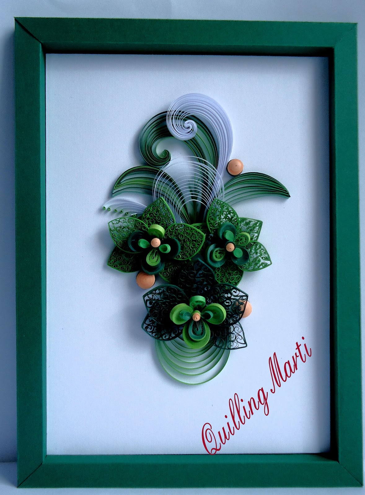 Quilling Marti: Green Quilling picture part 1
