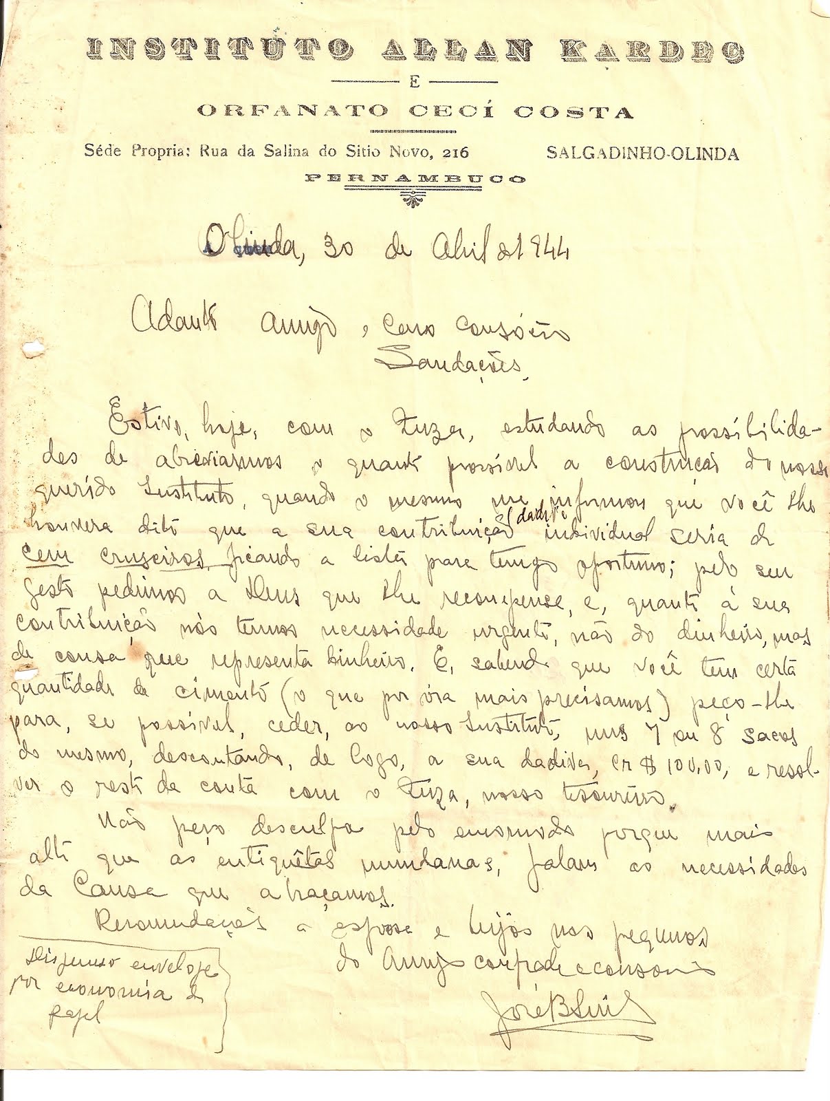 cafelma: CARTAS DE LEOPOLDO MACHADO PARA ADAUTO CAVALCANTE