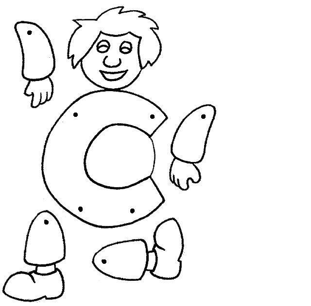 Manualidades para niños: Móvil letra c