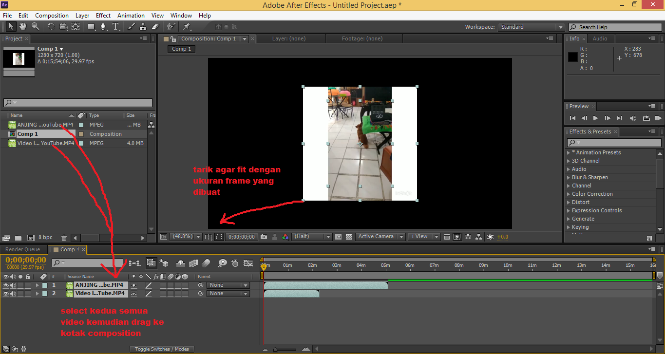 CARA MENGGABUNGKAN VIDEO PADA ADOBE AFTER EFFECT - SekilasINFO