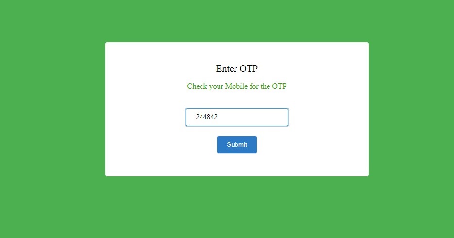 Full form for Mobile otp login system using sms gateway in php & mysql