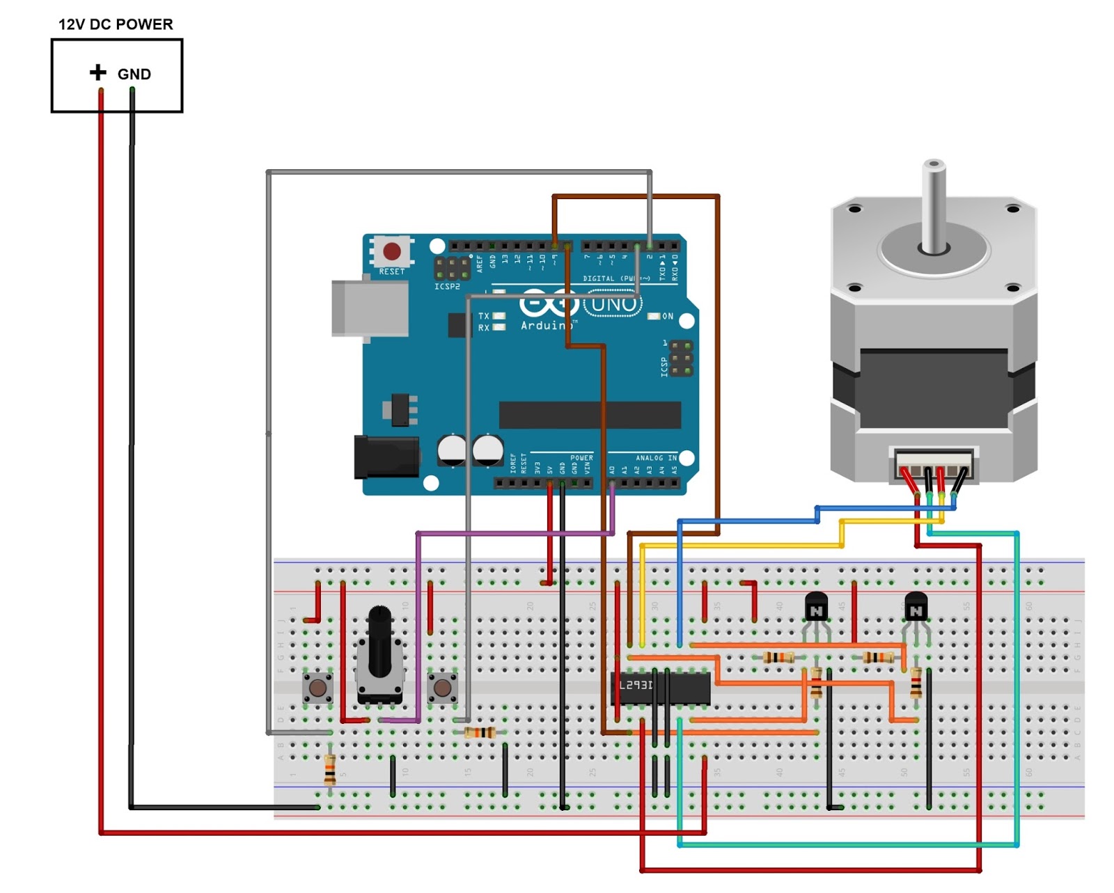 Motor PaP Bipolar - secuencias - Electrónica Net Andino
