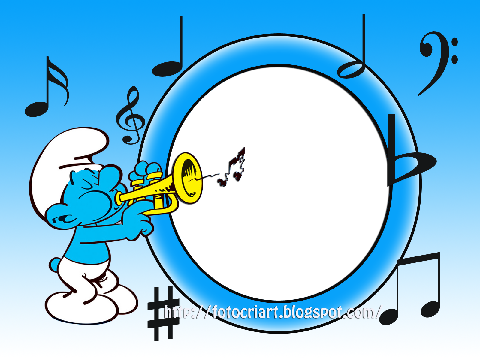 Fotocriart: Molduras dos Smurfs (Desenho animado)