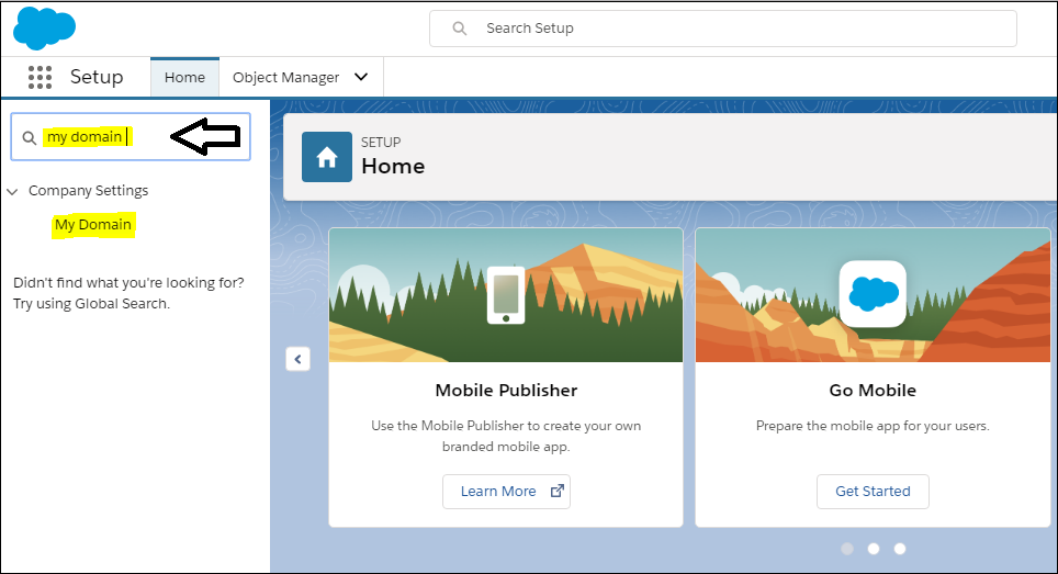 How to enable my domain in salesforce lightning