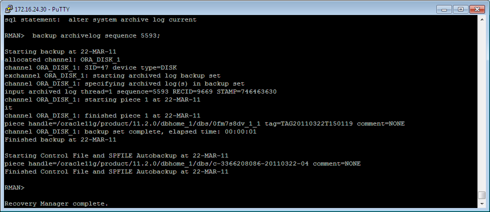 Remote Oracle Database Support Rman Backup Restoration Example