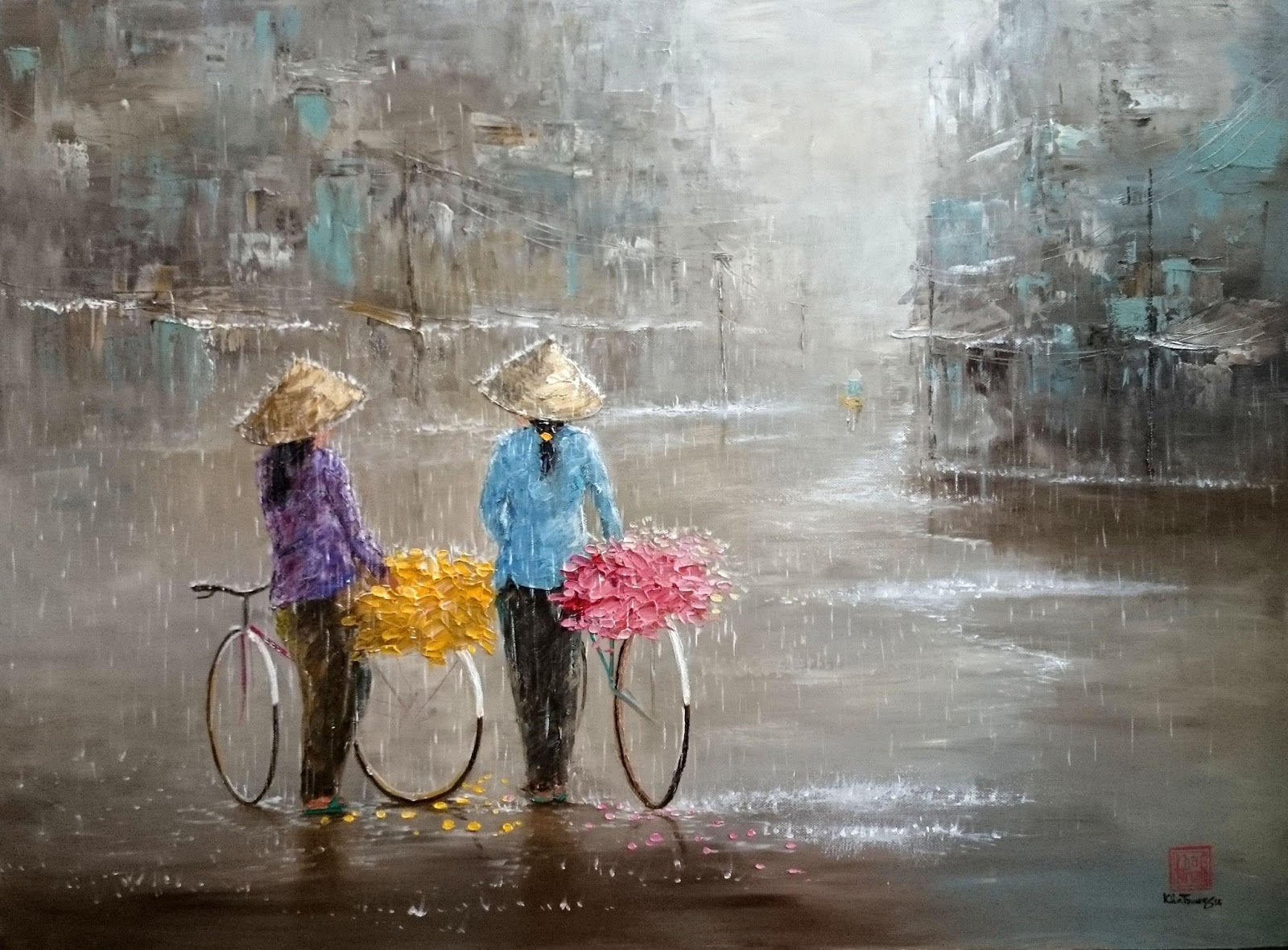 Kha Trung cultural abstract painting - ArtPeople.Net