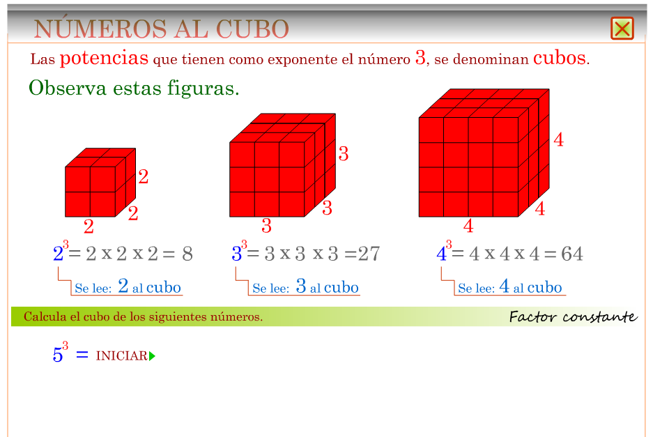 Estudiamos en 6° grado: ¡Las potencias cúbicas!