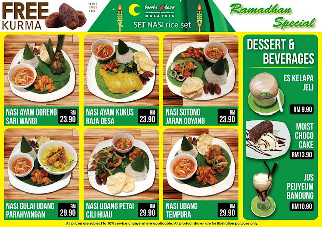 Menu Istimewa Ramadhan di Bumbu Desa Suria KLCC