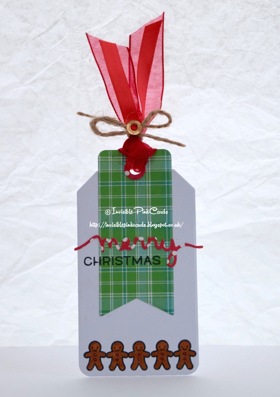 InvisiblePinkCards: Gingerbread Man Parade Tag