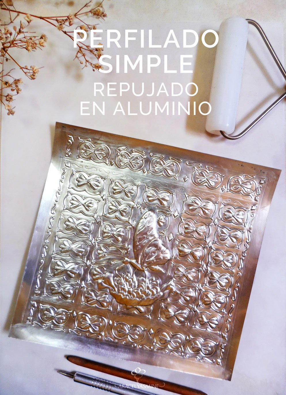 Técnica el perfilado simple o de inicio | Aracelyasmine - Repujado en ...