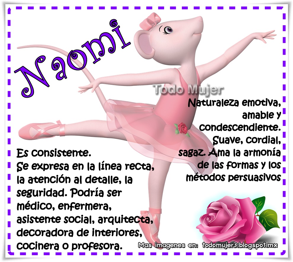 Todo Mujer: SIGNIFICADO DE NAOMI O NAOMY