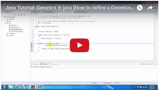 Java Tutorial Generics In Java How To Define A Generics Class Which Accept User Defined Class 3589