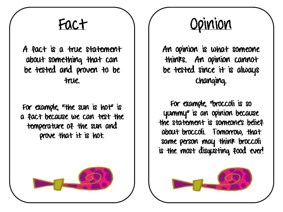 Fact And Opinion Sentences