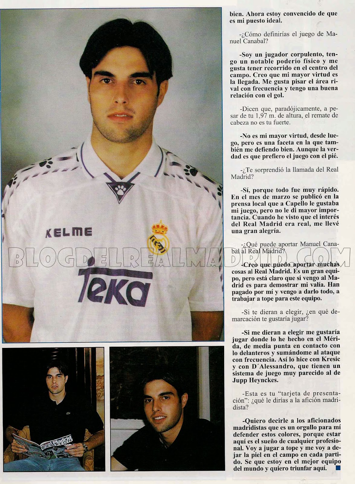 Manuel Canabal - Revista Oficial del Real Madrid (1997) | Blog del Real ...