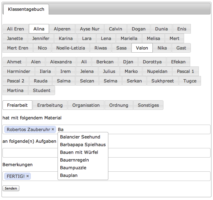 LIP - Schule der Zukunft: Klassentagebuch