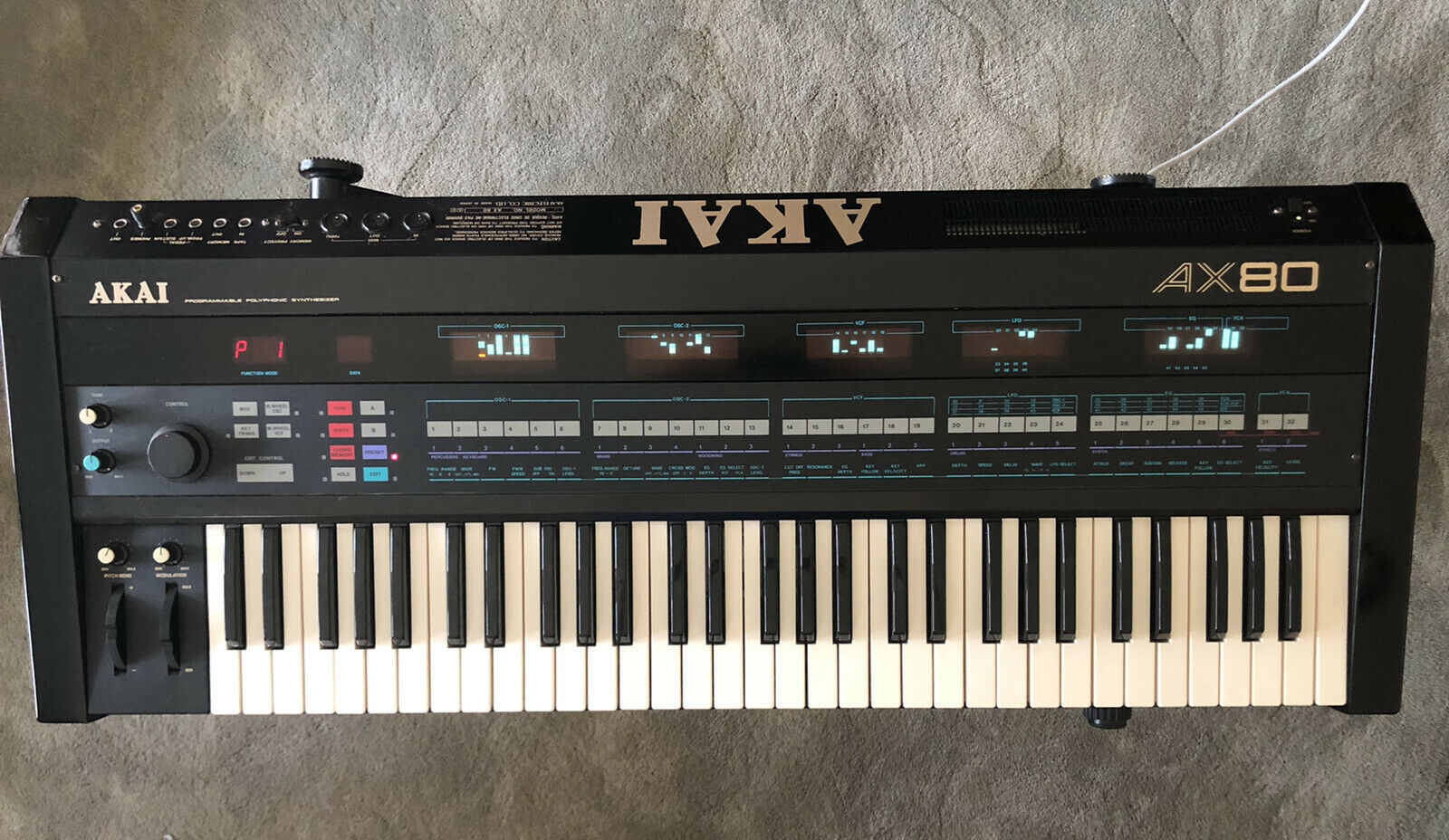 MATRIXSYNTH: Akai AX80 Vintage Programmable Polyphonic Synthesizer SN ...