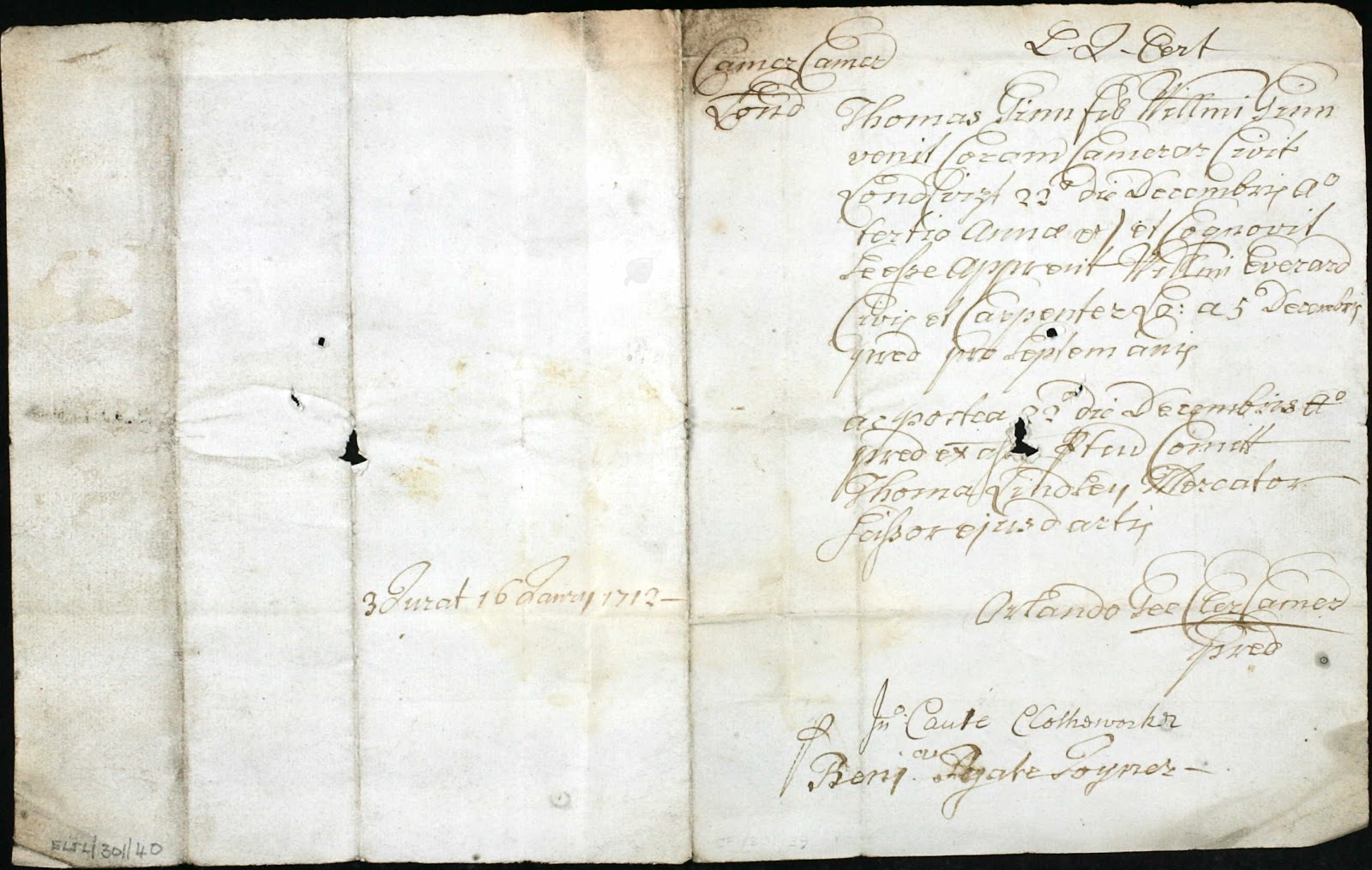 Ginn family of Hertfordshire: Thomas Ginn Citizen & Carpenter of London ...