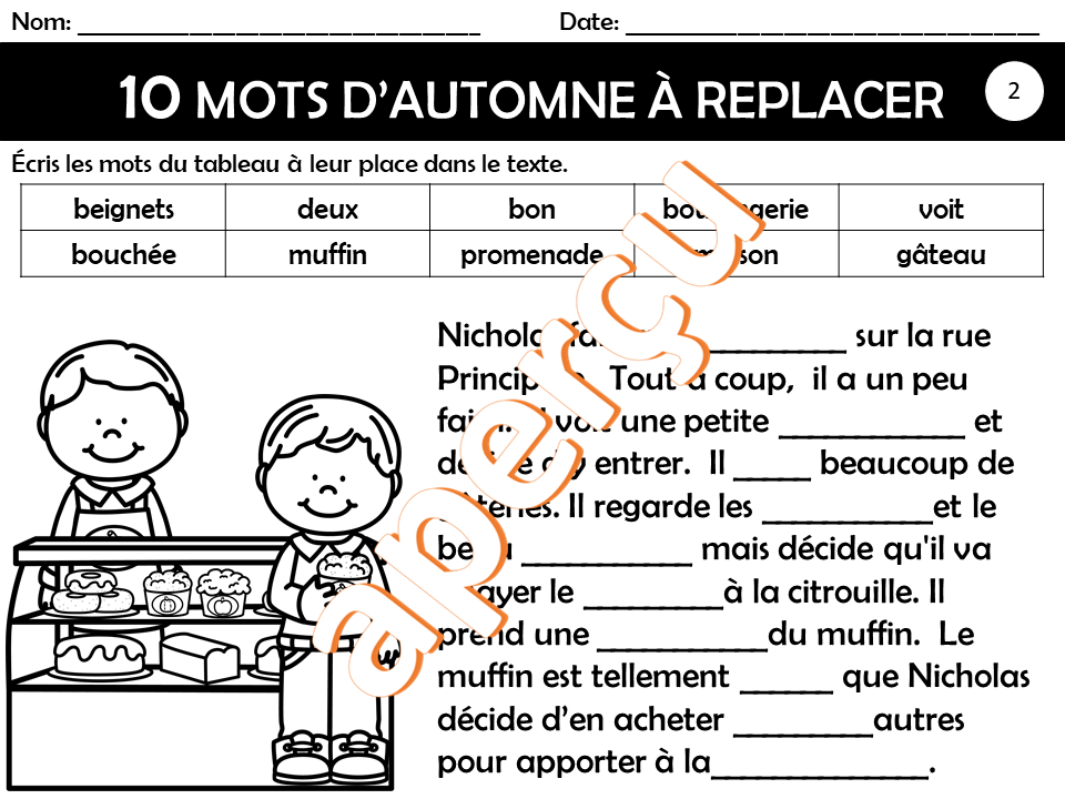 la classe de caro.: Saison: L'automne