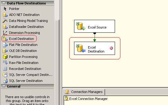 SSIS: EXCEL SOURCE TO EXCEL TARGET