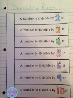Classroom Freebies Too: Divisibility Interactive Notebook Pages