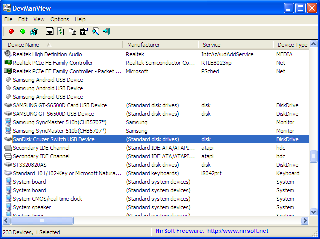 View and Manage USB Device via DevManView v1.41 | Banana Flash