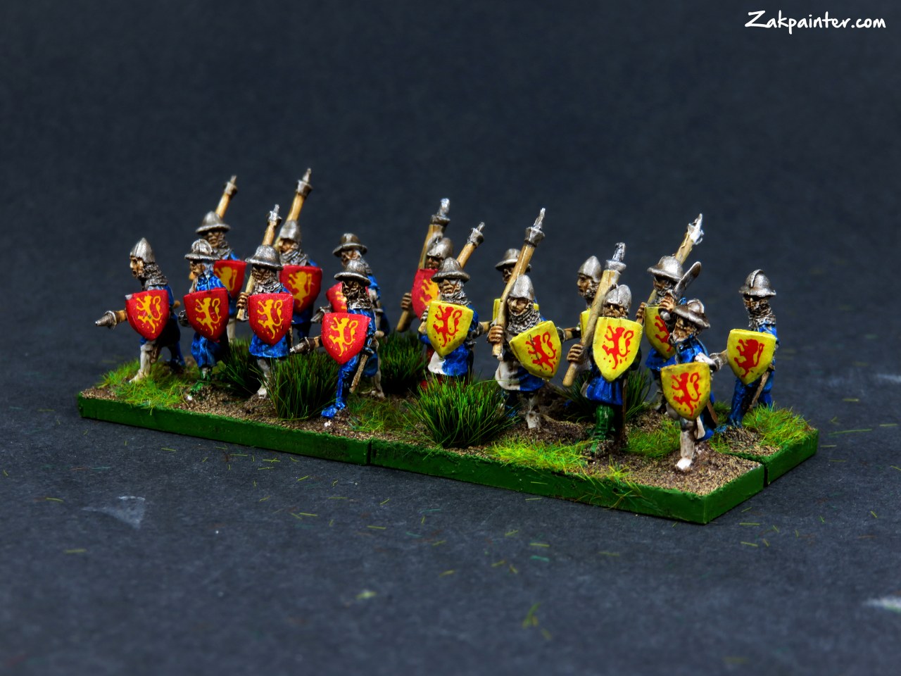 ZakGallery: Painted 15mm MEDIEVAL INFANTRY WITH PLANÇON A PICOT
