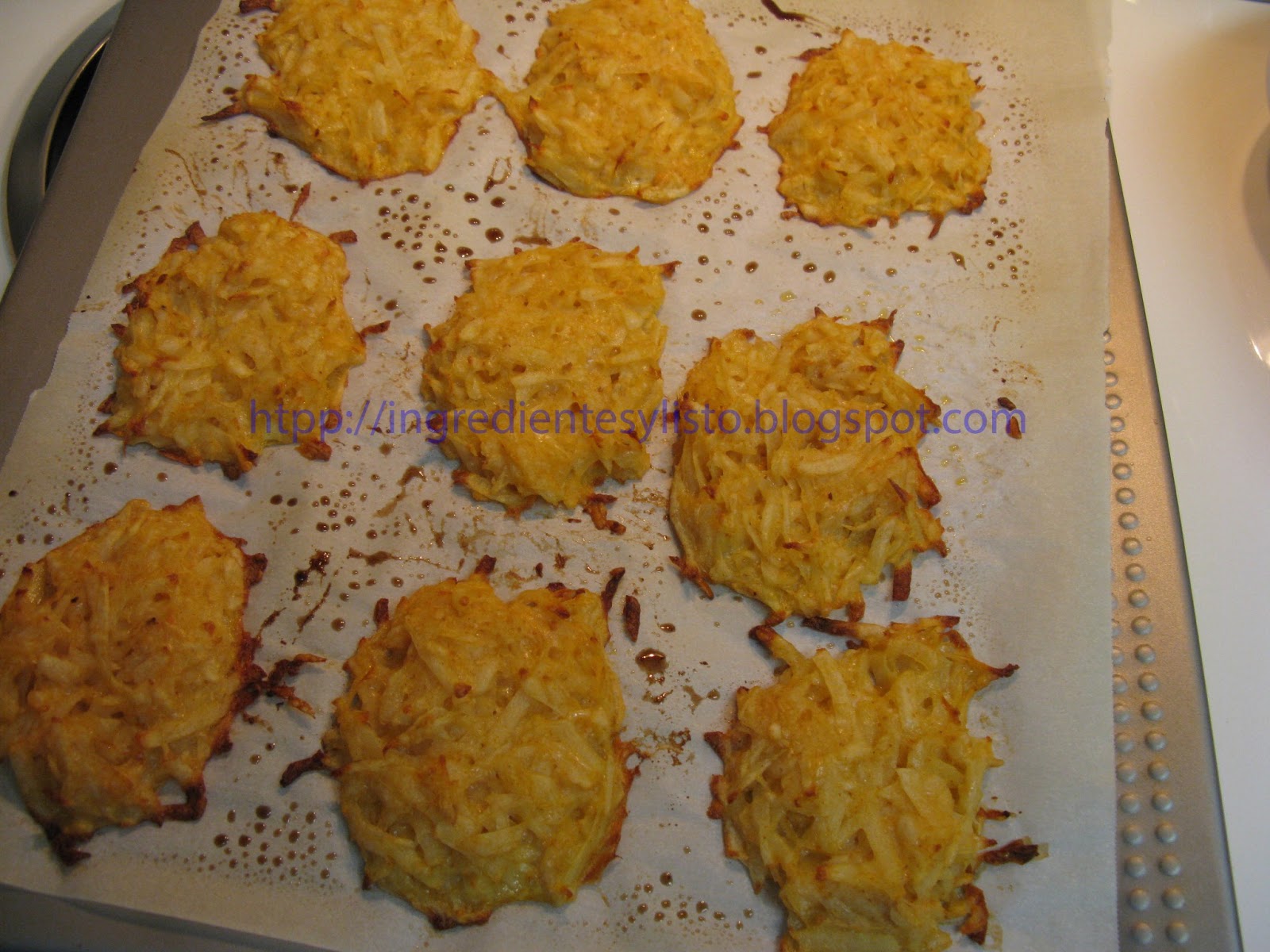 Ingredientes y ¡Listo!: Tortitas de Papa Rallada Horneadas