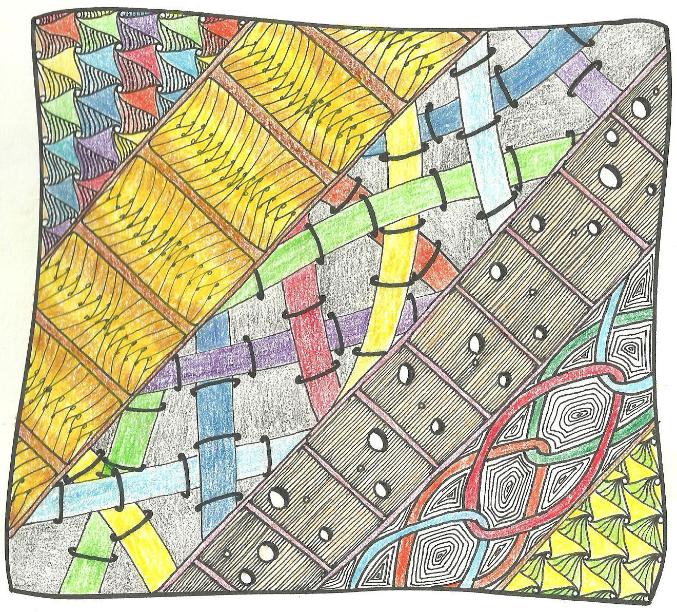 Journey Through Zentangle Art: Zentangle in colours