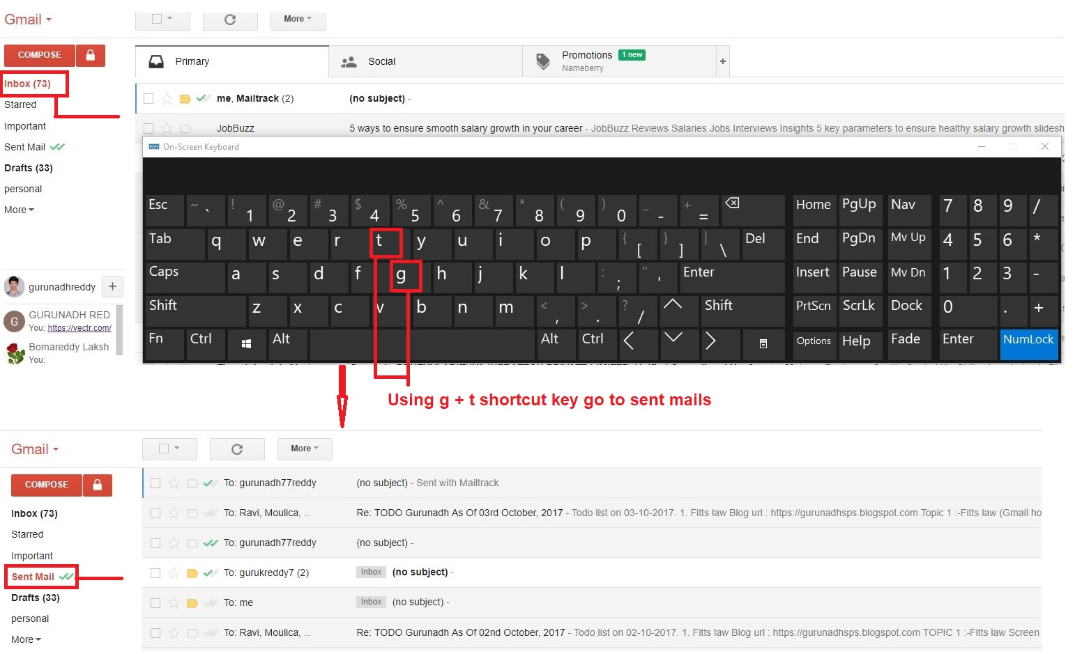 Gmail Hotkeys - Gurunadh's Blog