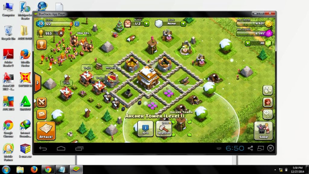 Cara main game COC di laptop atau PC - CARA WOLES