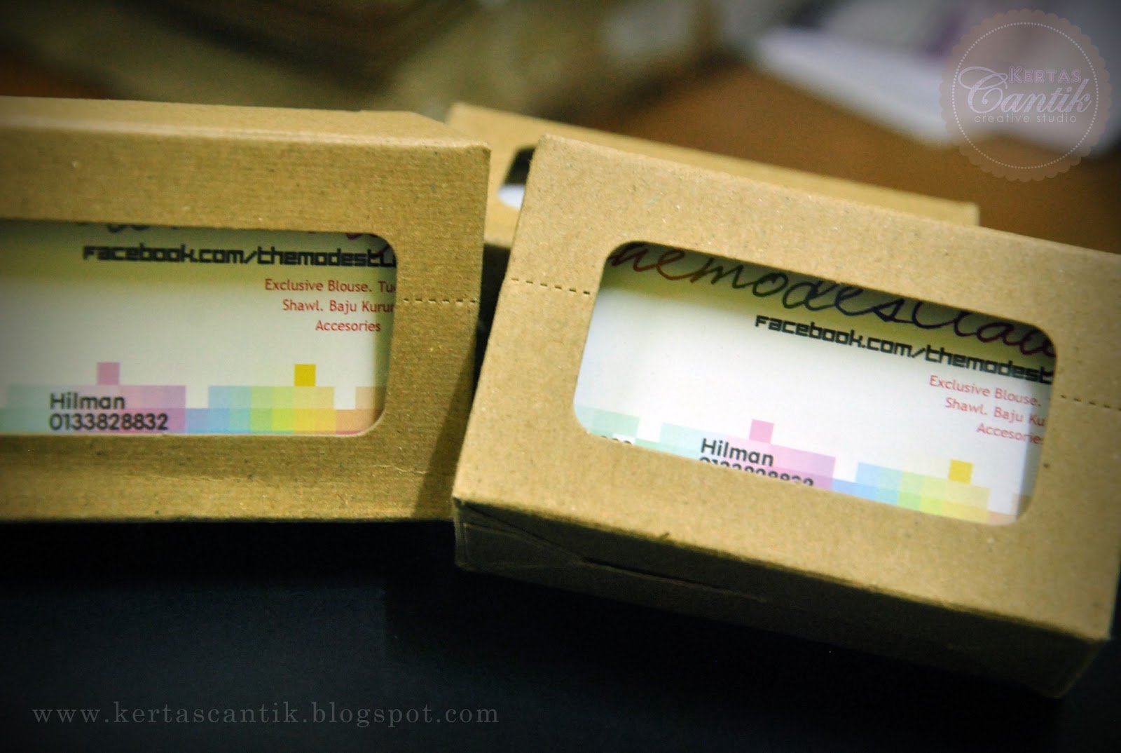 Kertas Cantik: Tempahan Business Card oleh The Modest Lady