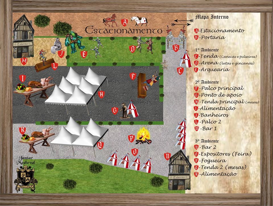 Cena Medieval - Brasil: Mapa do Jantar do Taberna!