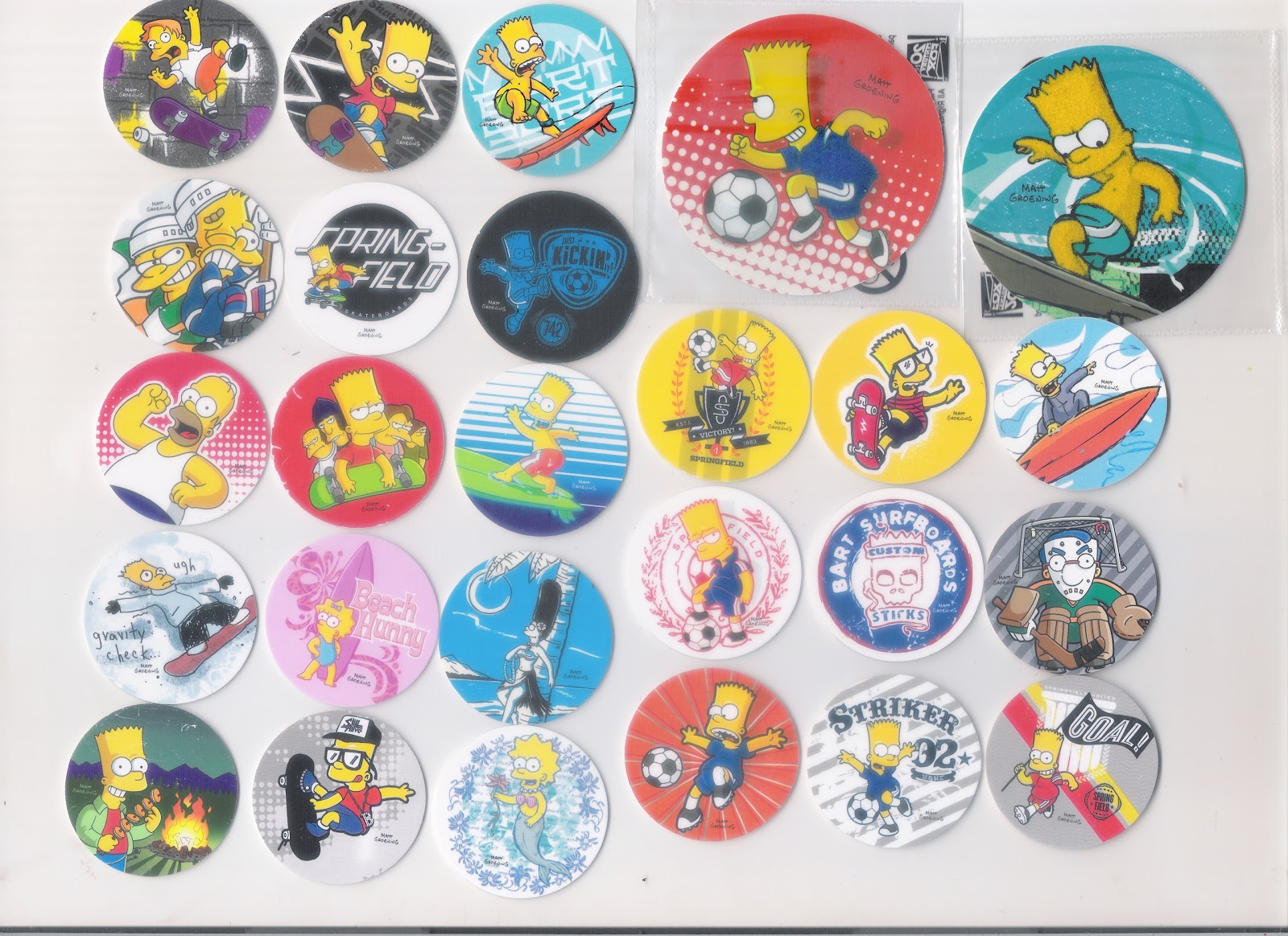 C de Colecciones: COLECCIÓN DE TAZOS DE LOS SIMPSONS.