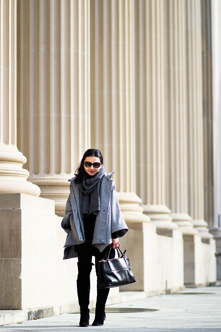 Gray Cape - Elle Blogs