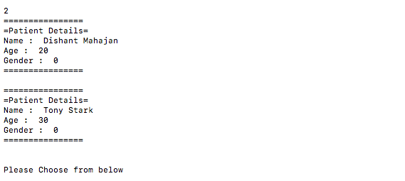 Patient Management System Python Console Based - PROGRAMMING