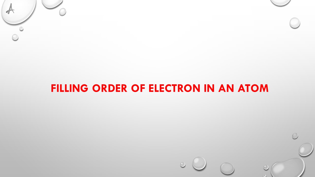 Electronic Configuration ~ Study Notes