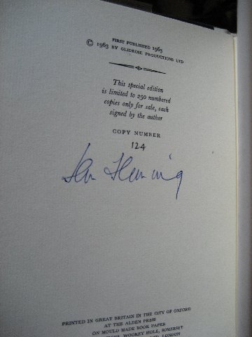 The Book Bond: FOR SALE: Limited O.H.M.S.S. signed by Ian Fleming