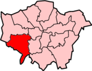 South West London Region City Map | Map of London Political Regional
