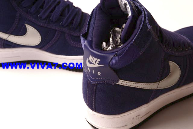1995 NIKE AIR FORCE 1 HIGH CVS SC NIGHT BLUE/METALLIC SILVER