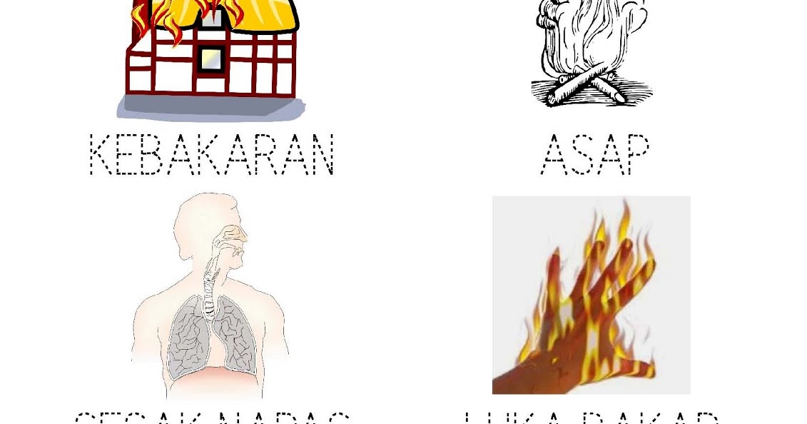 Menebalkan Huruf tentang Bahaya Api