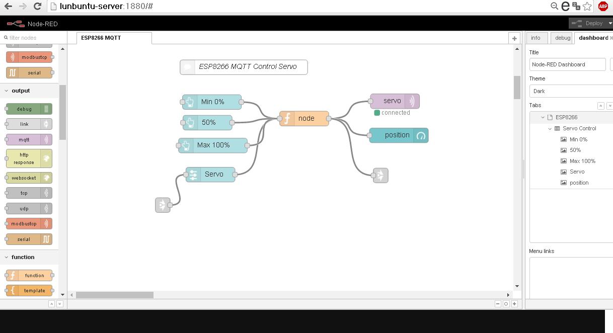 Tutorial ESP8266 Control Servo Node-RED MQTT (Mosquitto) IoT #2 ... Tutorial ESP8266 Control Servo Node-RED MQTT (Mosquitto) IoT #2 ...