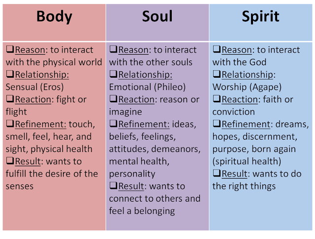 The Bible Lessons: (88) The difference between Spirit, Soul, and Body