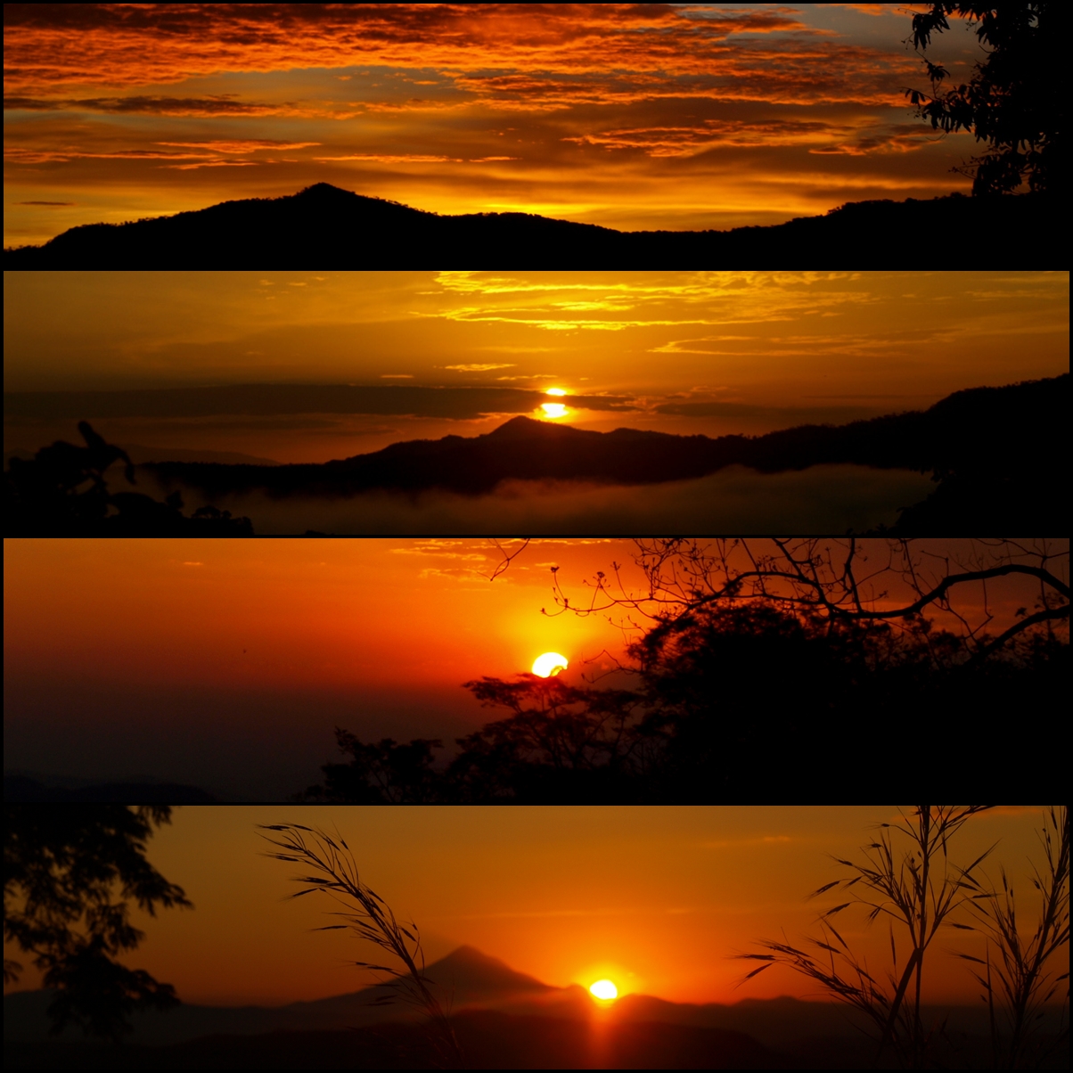 .: Secuencia de un atardecer visto de San Luis de La Reina