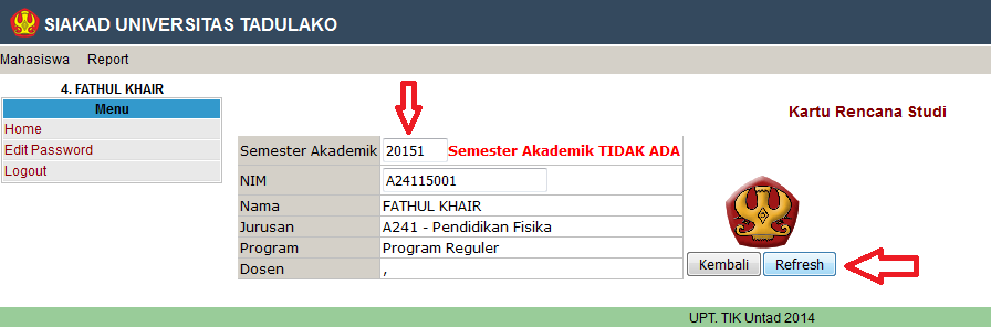 Tutorial KRS Online di siakad UNTAD - INSAF15