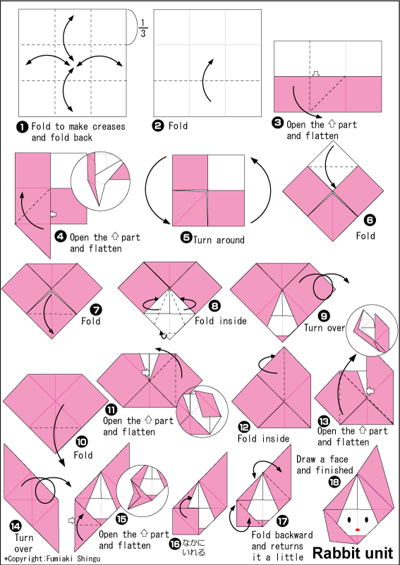 Origami Rabbit Trisoctahedron instruction - Easy Origami instructions ...